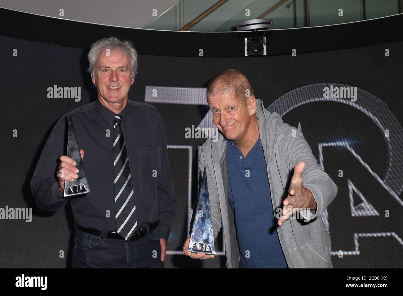 Roy Slaven, H.G Nelson attend the 30th ARIA Awards nomination event ...