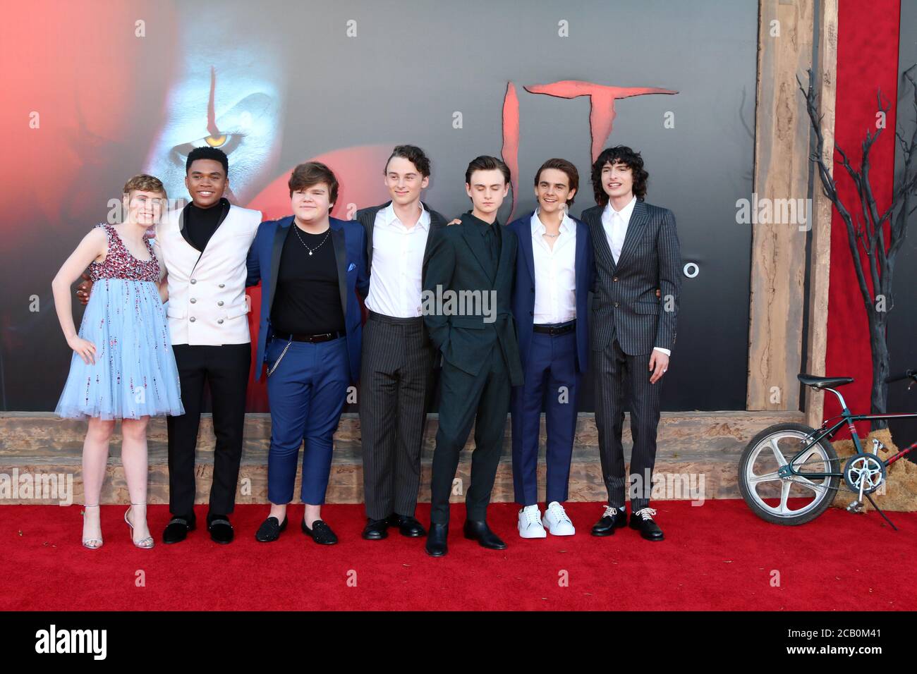 LOS ANGELES - AUG 26: Sophia Lillis, Chosen Jacobs, Jeremy Ray Taylor ...