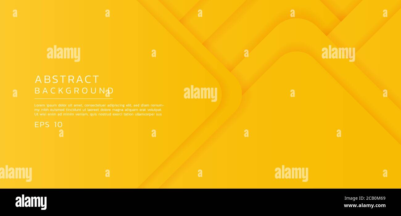 Yellow bright color abstract background geometric space design. vector ...