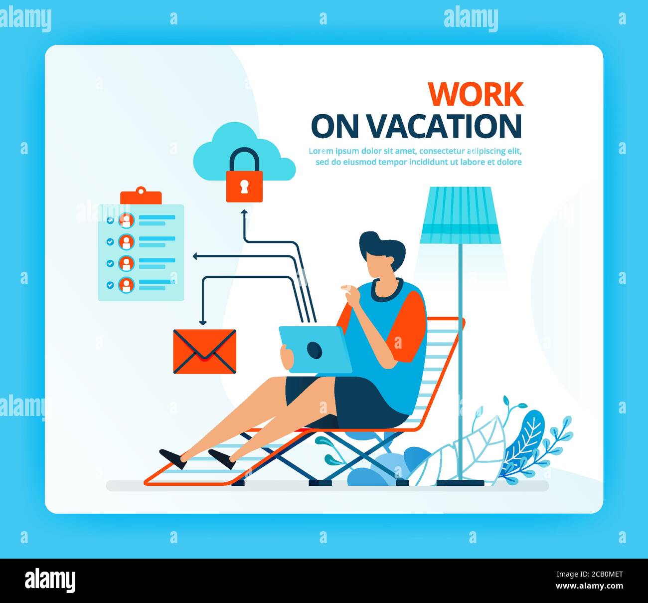 Vector illustration for work at vacation and overtime job. Human vector ...