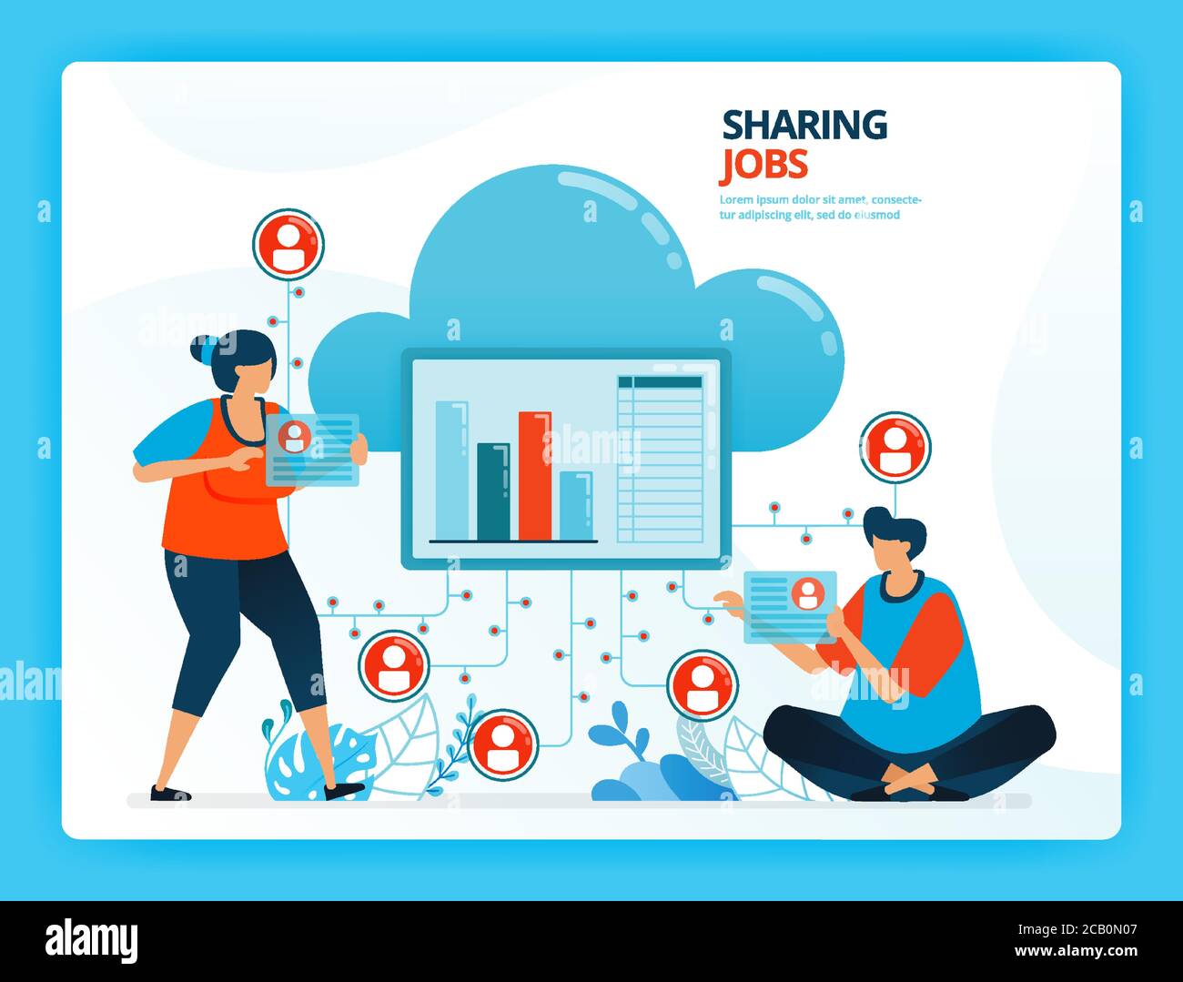 Sharing Work Cartoon