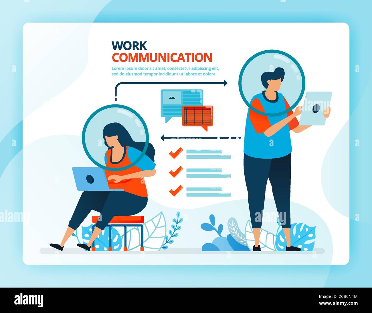 Vector illustration for emplyee profile for communication efficiency ...