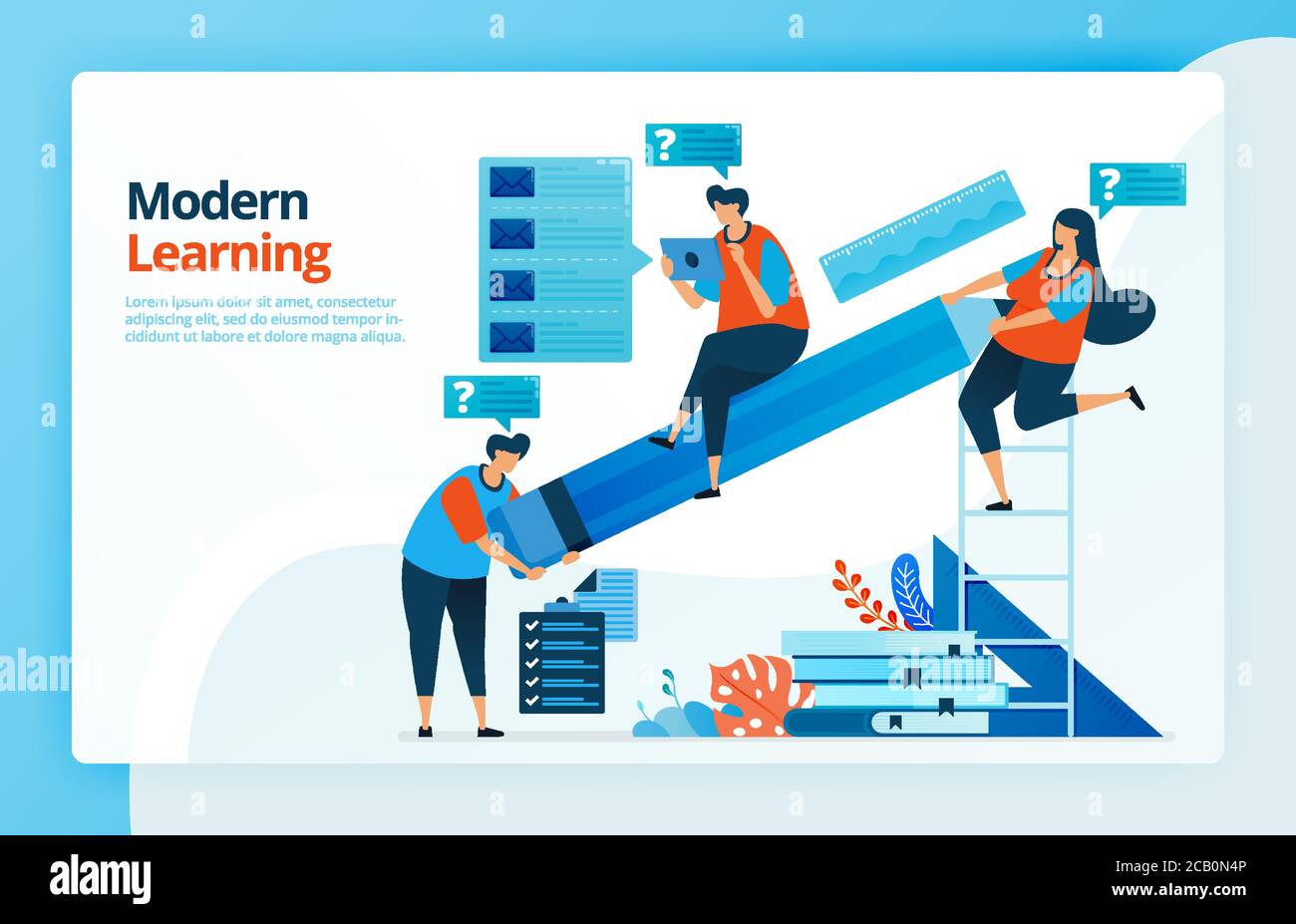 Tech based learning Stock Vector Images - Alamy