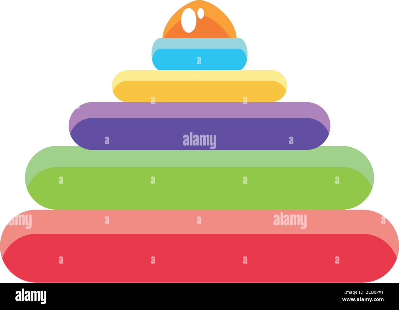 pyramid, kids toy on white background vector illustration design Stock ...