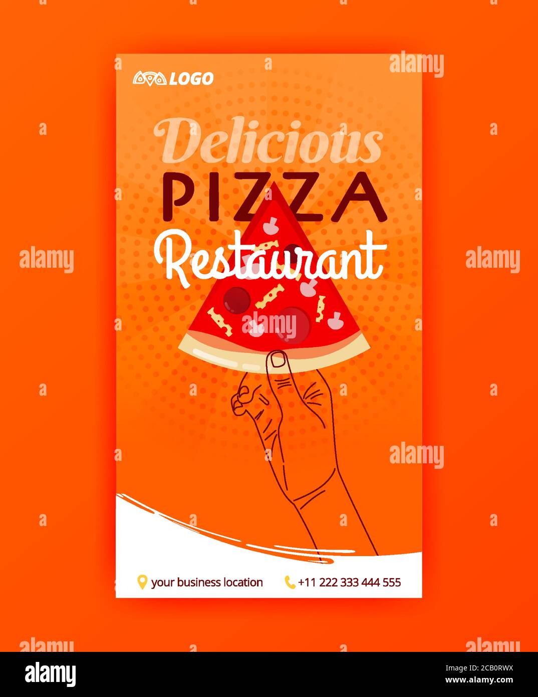 poster template of fast pizza free delivery for social media stories ...