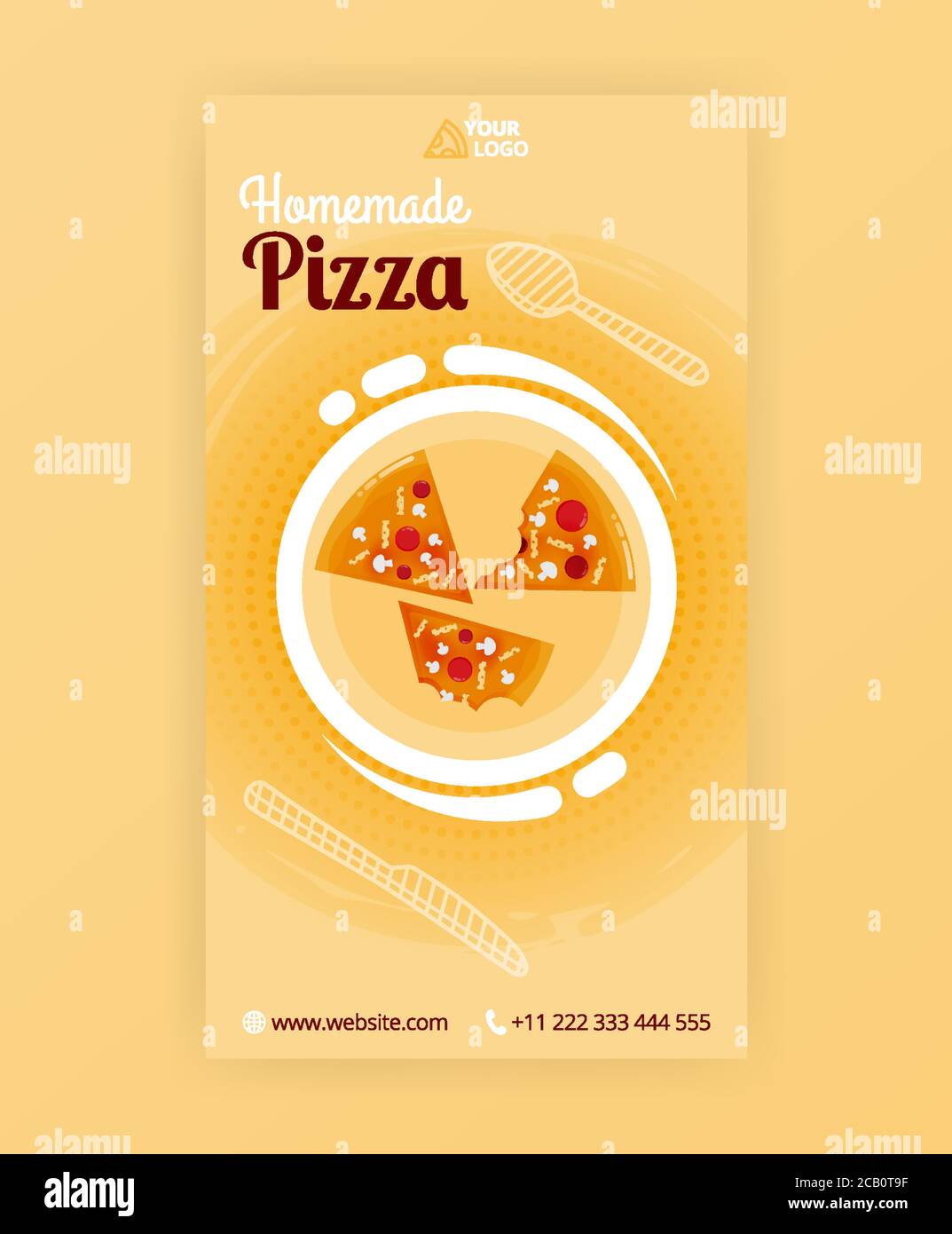 poster template of fast pizza free delivery for social media stories ...