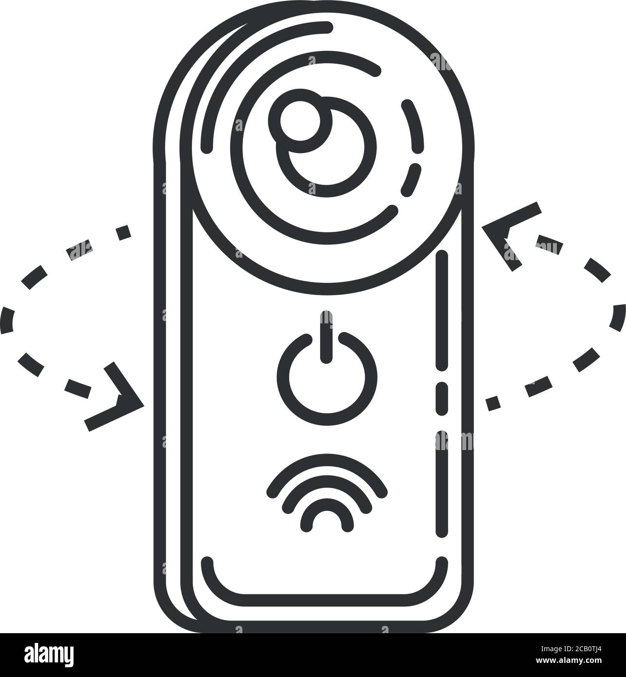 icon of camera 360 degrees, virtual tour line detailed vector ...