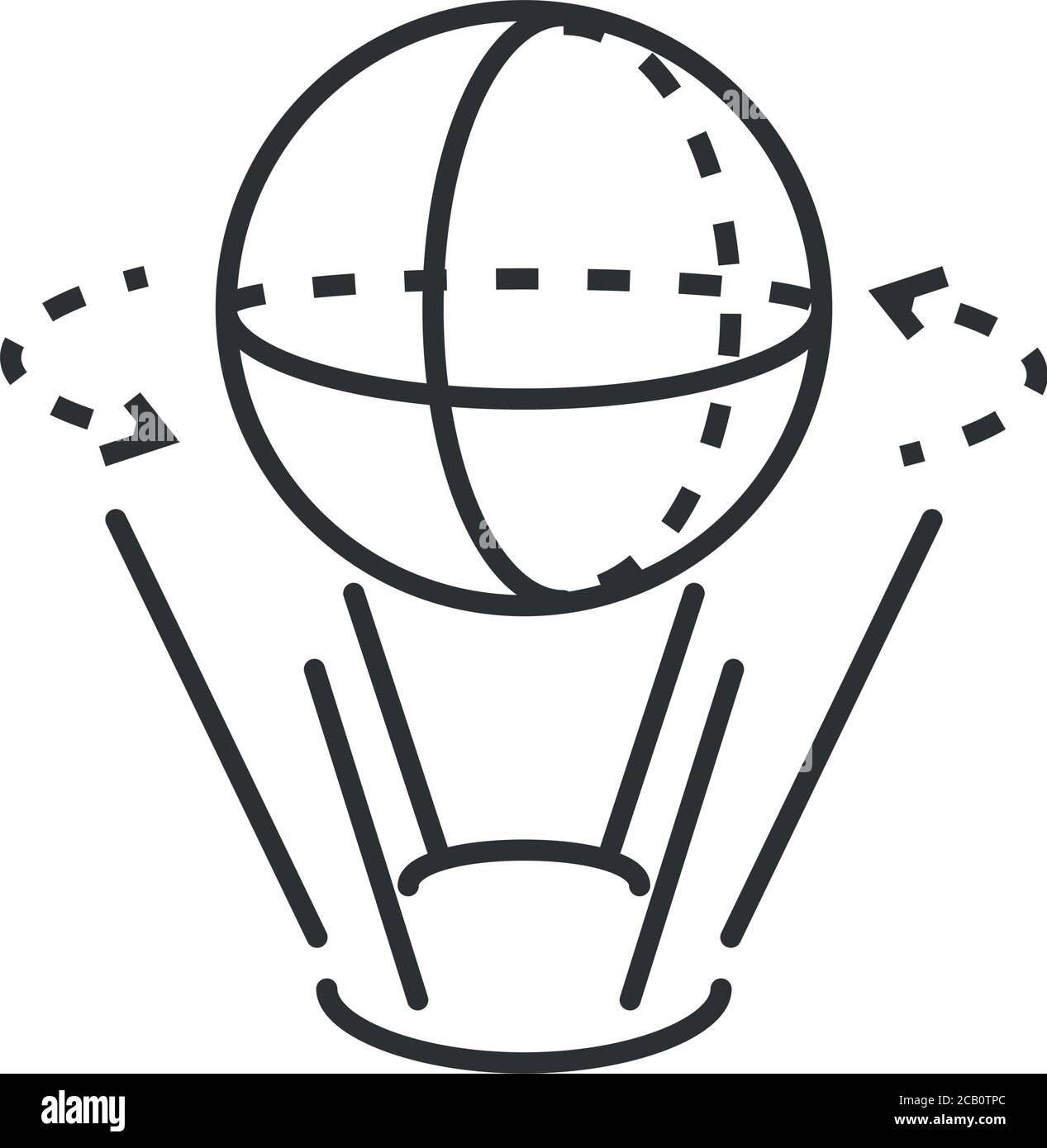 icon of camera 360 degrees, virtual tour line detailed vector ...