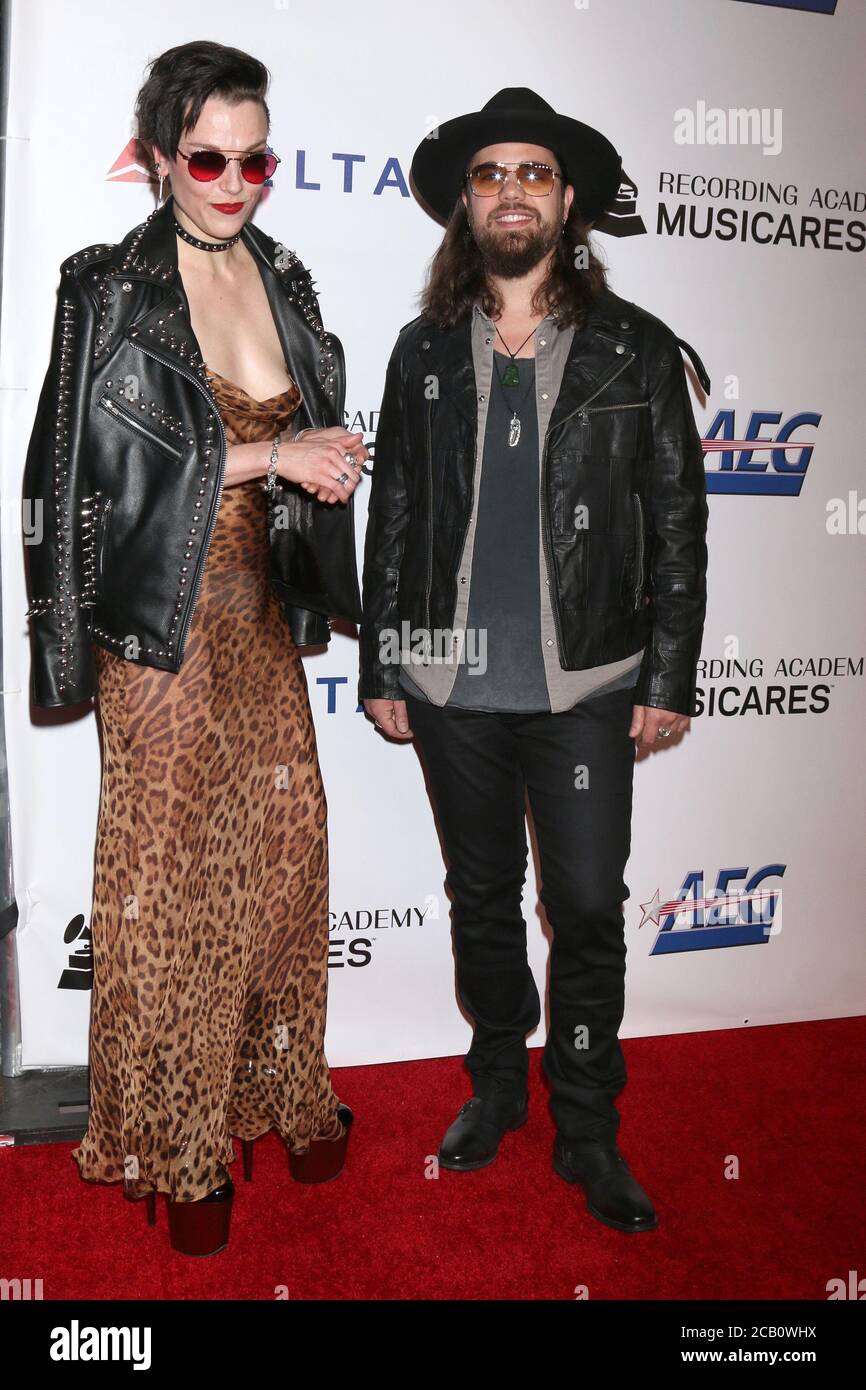 LOS ANGELES - FEB 8: Lzzy Hale, Joe Hottinger, Halestorm at the ...