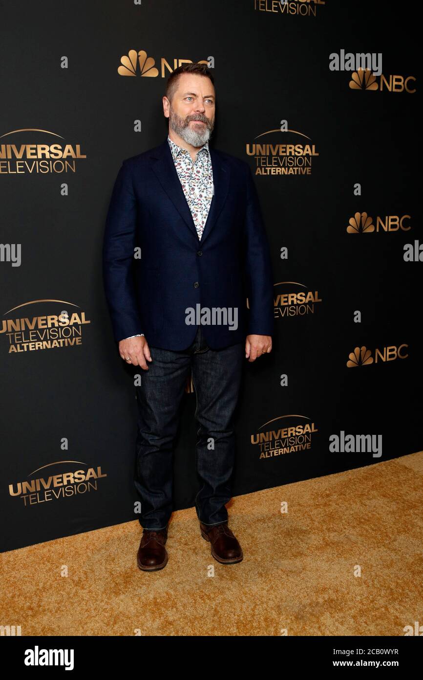 LOS ANGELES - AUG 13: Nick Offerman at the NBC And Universal EMMY ...