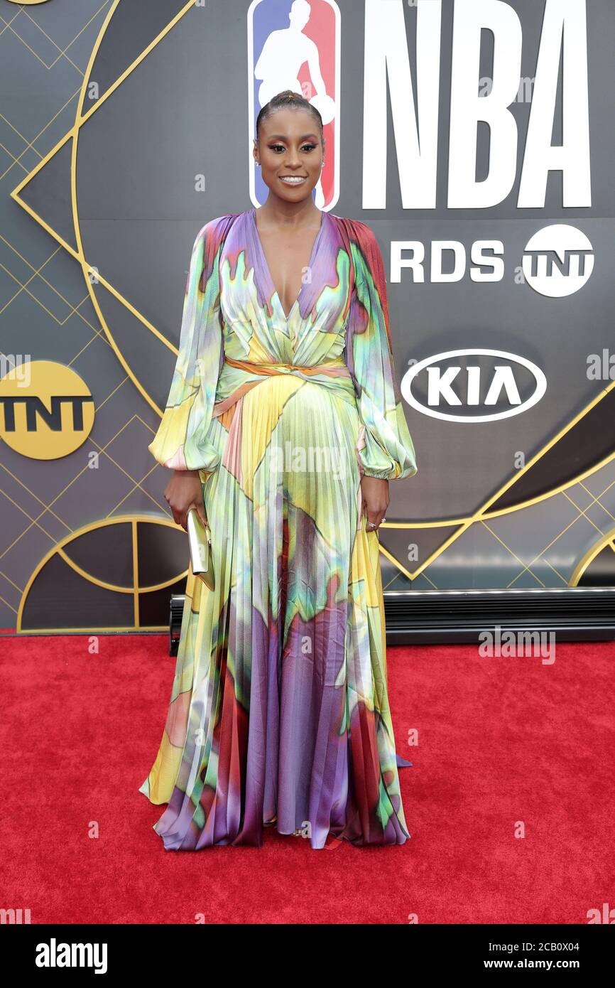 LOS ANGELES - JUN 24: Issa Rae at the 2019 NBA Awards at the Barker ...