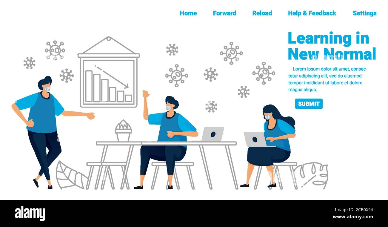 Remote job new normal Stock Vector Images - Alamy