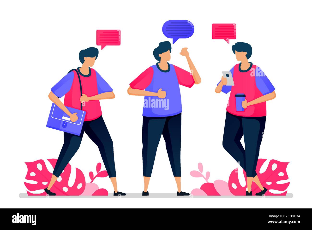 Conversation illustrations hi-res stock photography and images - Alamy