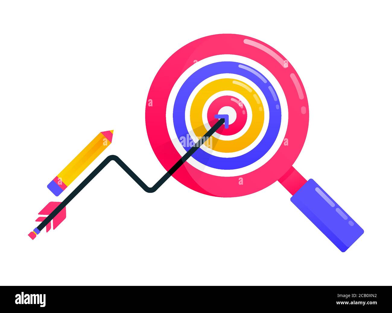 Logos for achieve goals, business targets, arrows and darts, business ...
