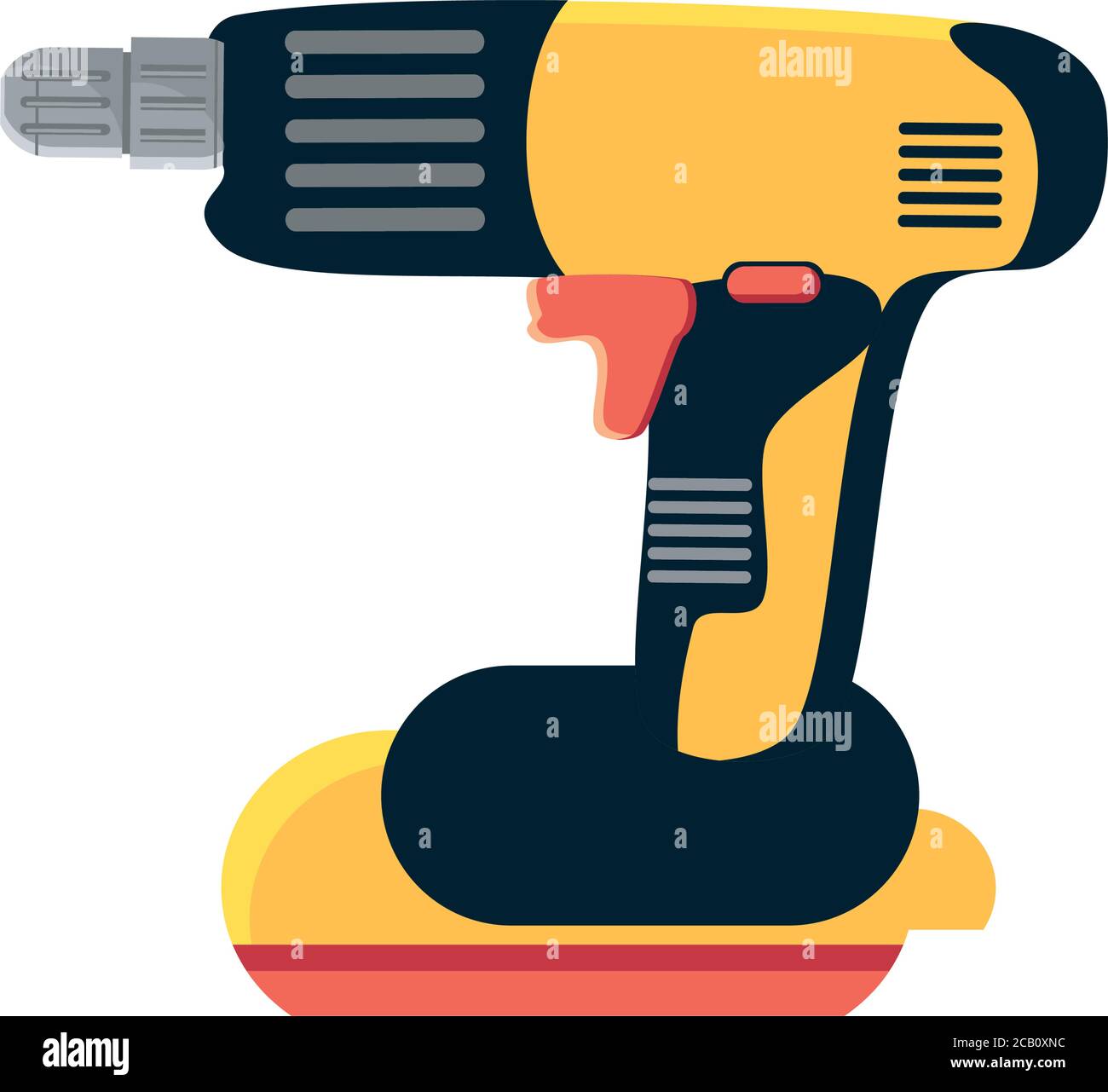 electric drill tool in white background vector illustration design ...
