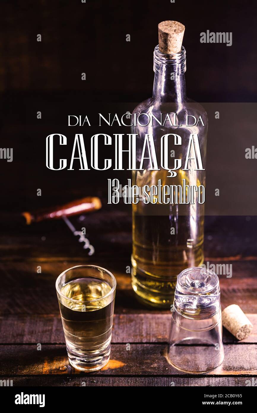 small dose glasses, high quality distilled alcohol. Brazilian cachaça ...