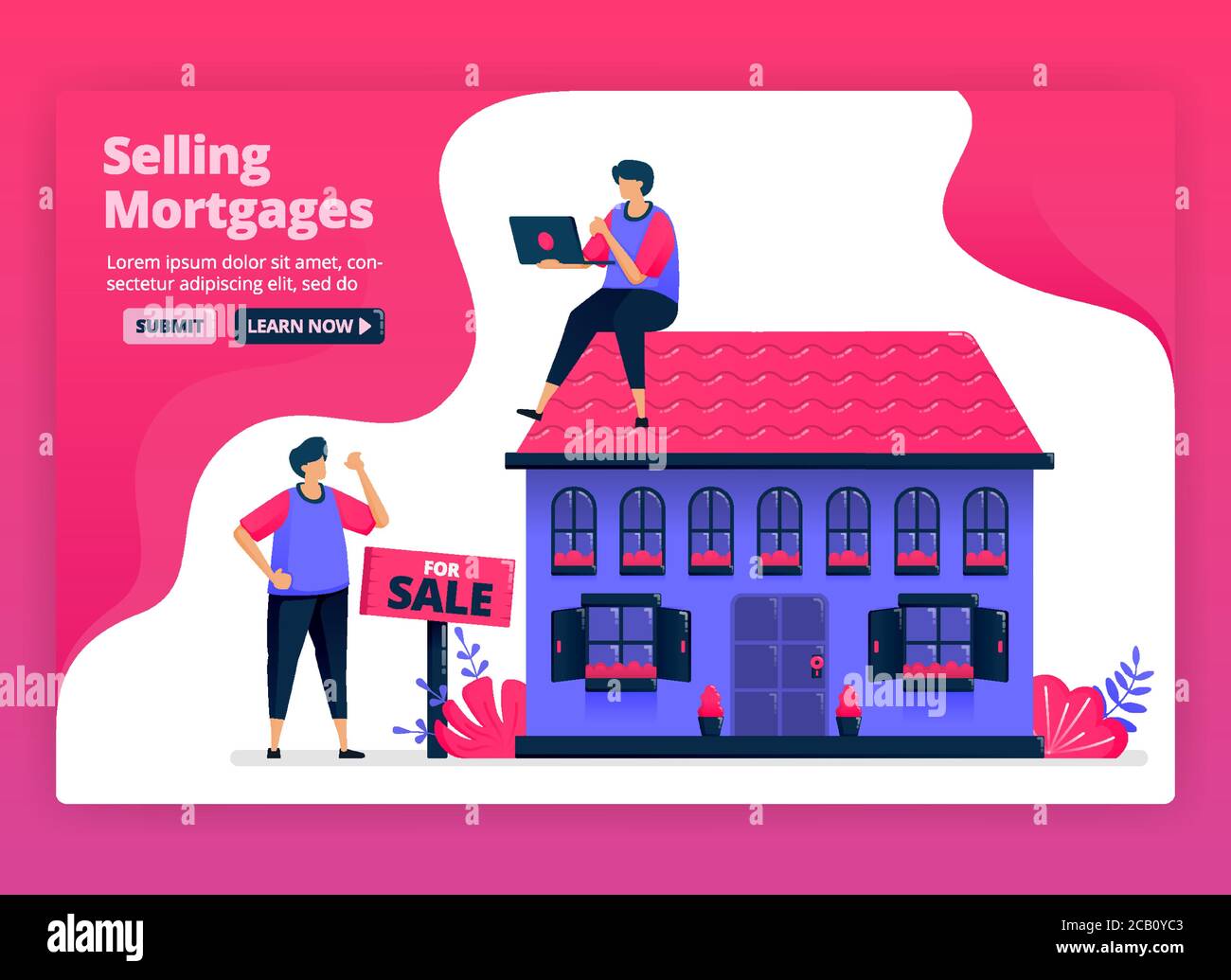 Buying first home Stock Vector Images - Alamy