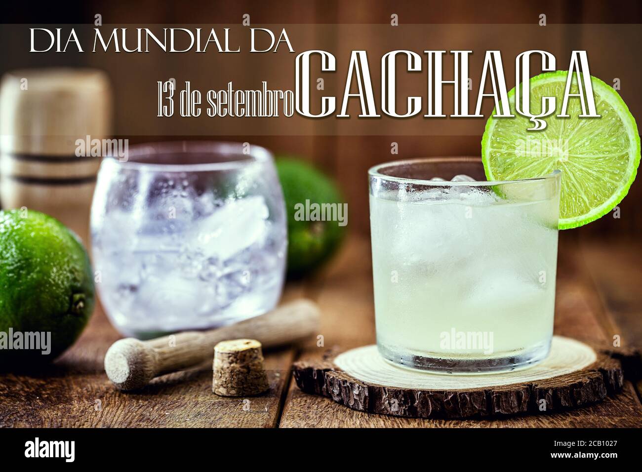 Brazilian caipirinha, typical drink from Brazil, made with lemon ...