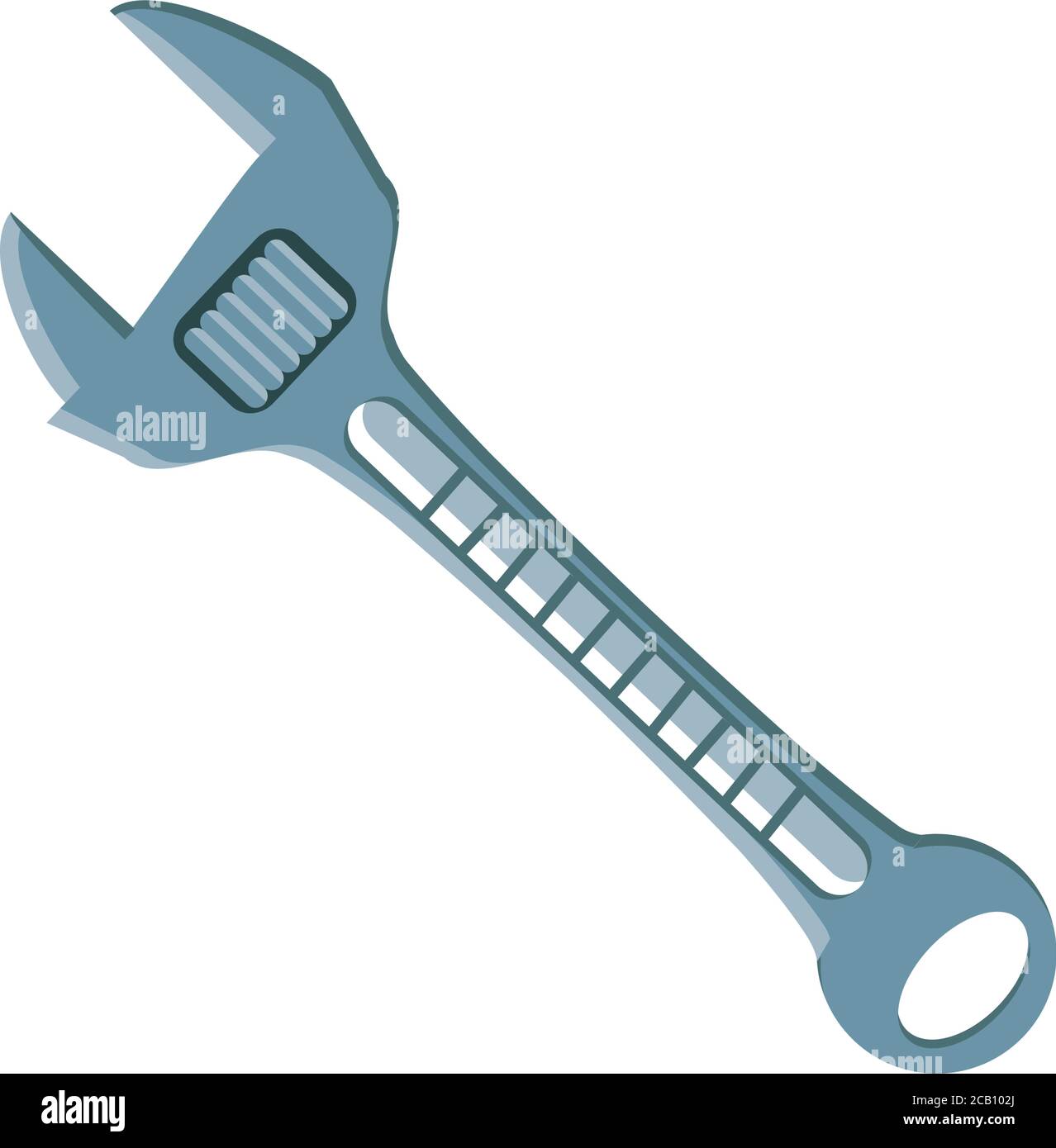 adjustable wrench on white background vector illustration design Stock ...