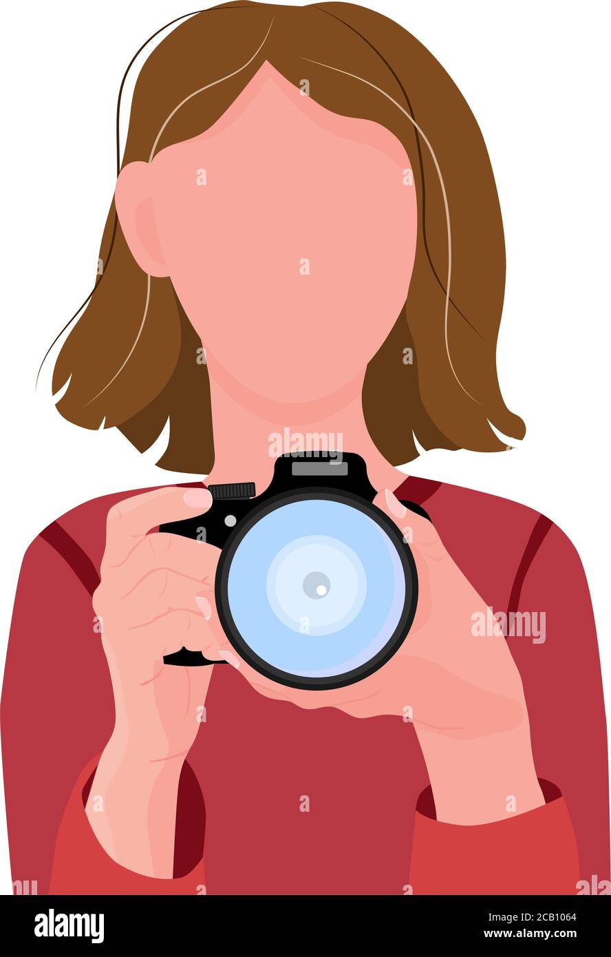 Woman Photographer Cartoon