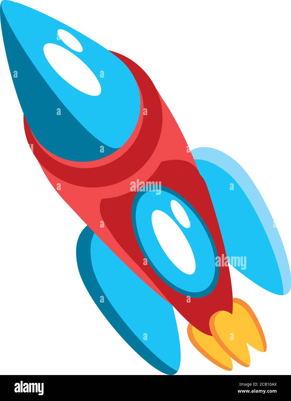rocket, kids toy on white background vector illustration design Stock ...