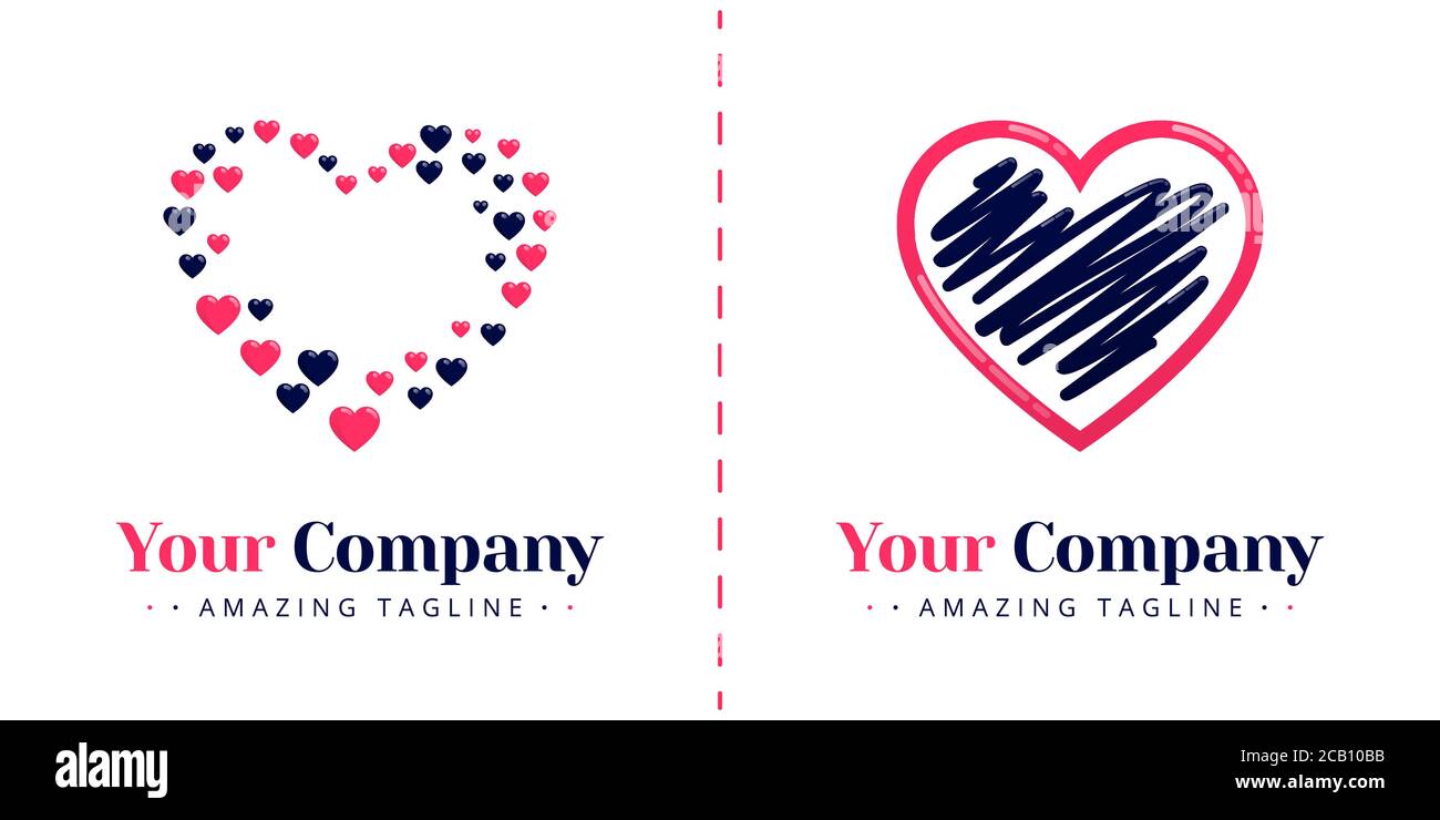 Love logos for valentine and wedding. Templates can be used for ...