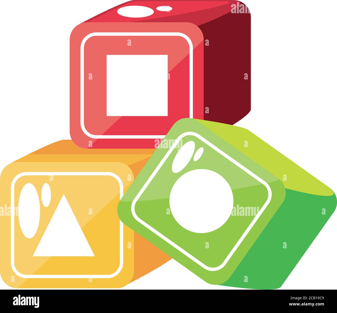 Kids building tower of blocks Stock Vector Images - Alamy