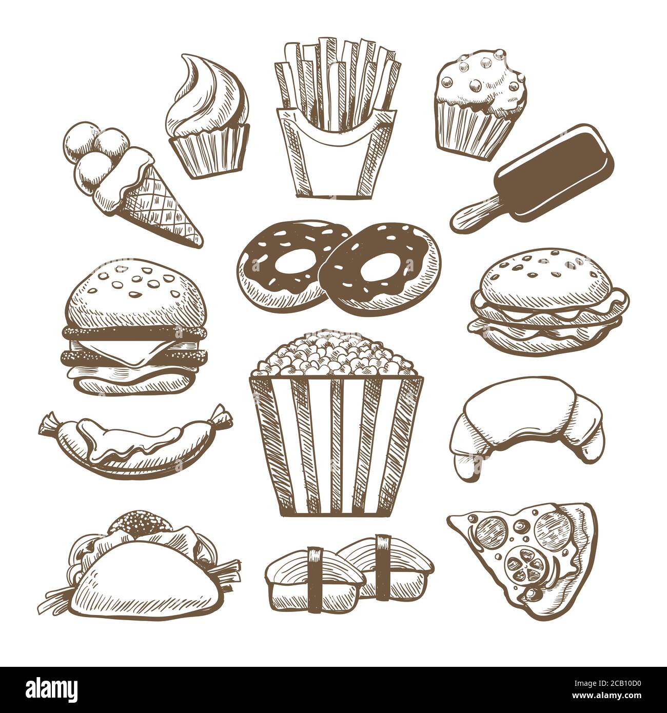 Food Sketches High Resolution Stock Photography and Images - Alamy