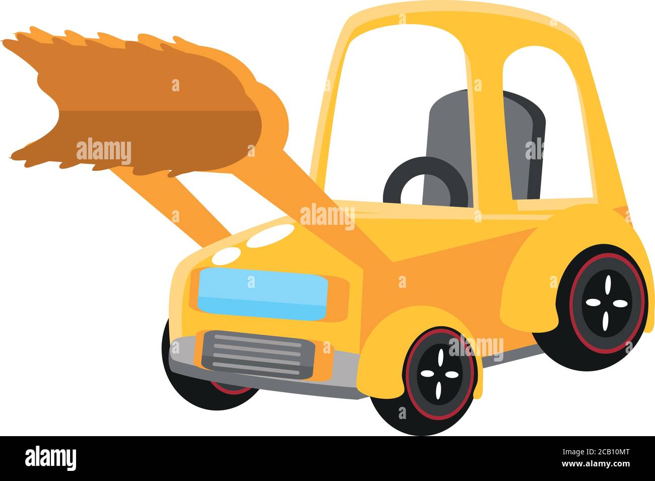 backhoe, kids toy on white background vector illustration design Stock ...