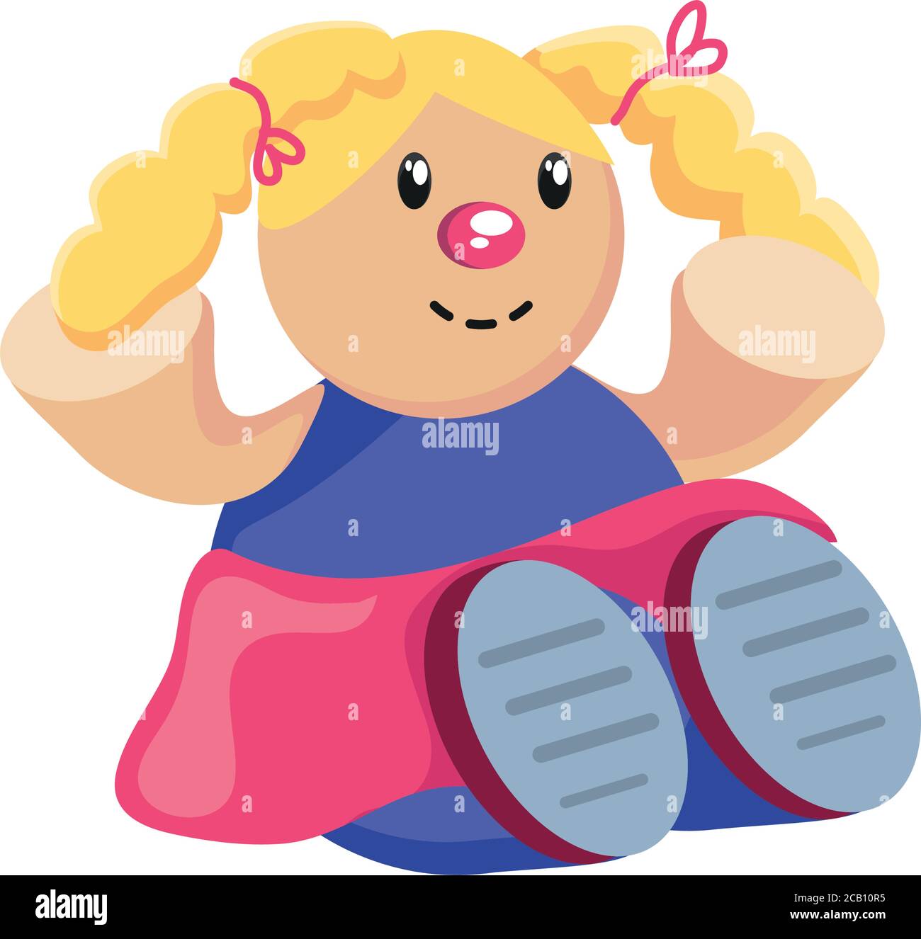 rag doll, kids toy on white background vector illustration design Stock ...