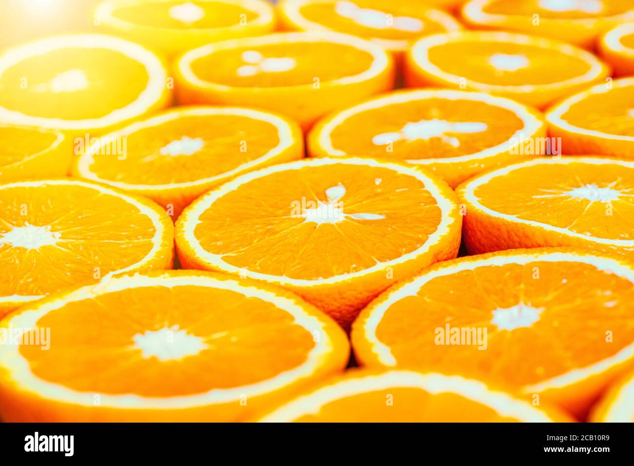 Healthy food, background. Orange. Sliced orange slices on a dark table ...