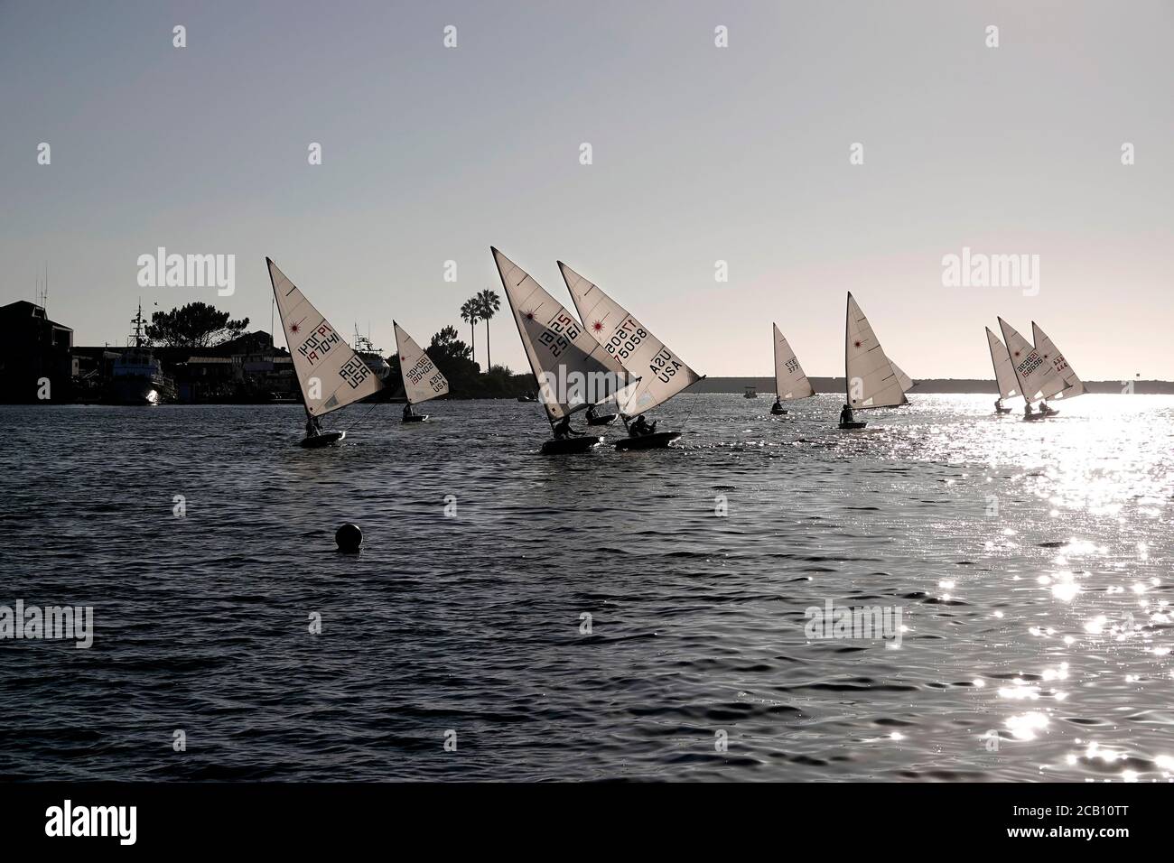 Ventura, California, USA. 31st July, 2020. Sailors head downwind on ...