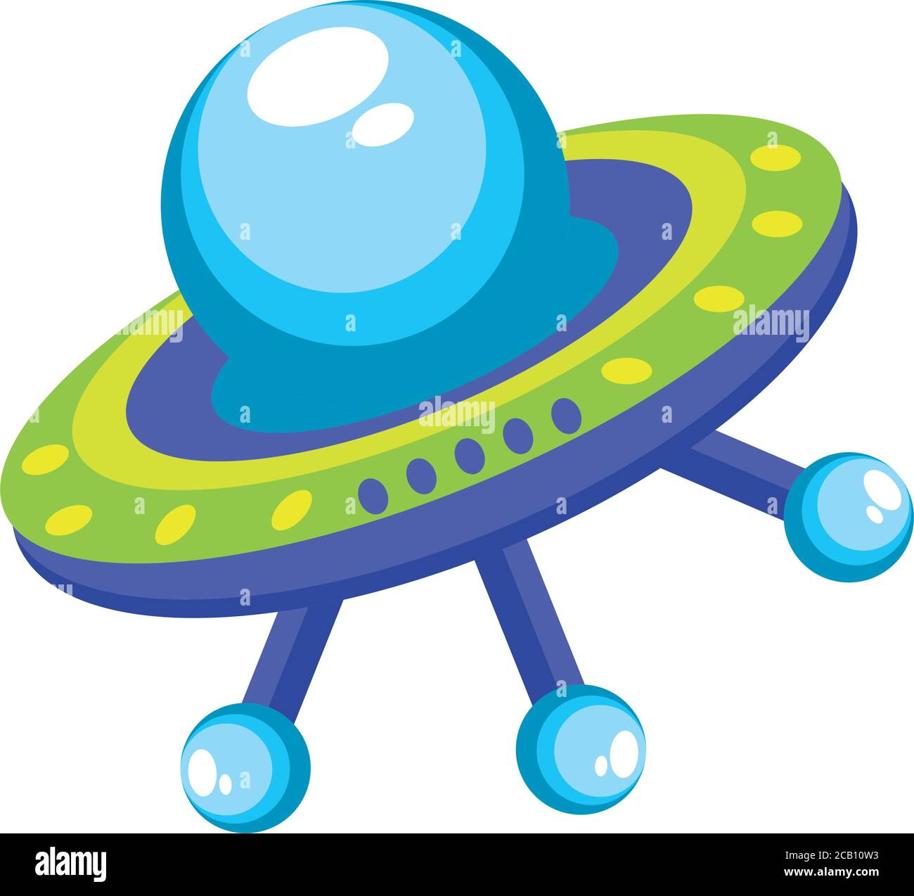 spaceship, kids toy on white background vector illustration design ...