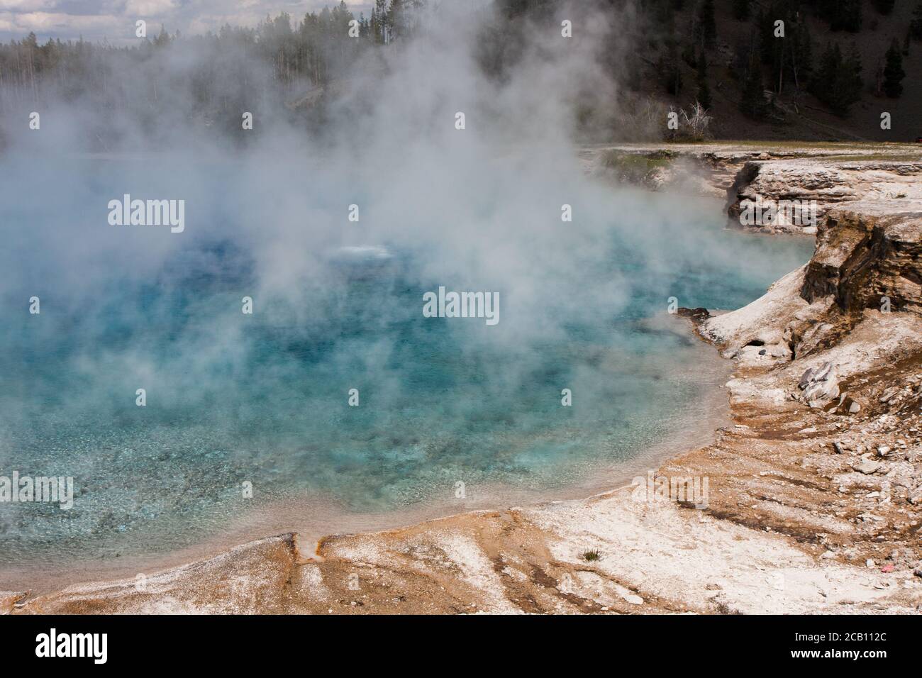Excelsior hot spring in Yellowstone National Park Stock Photo - Alamy