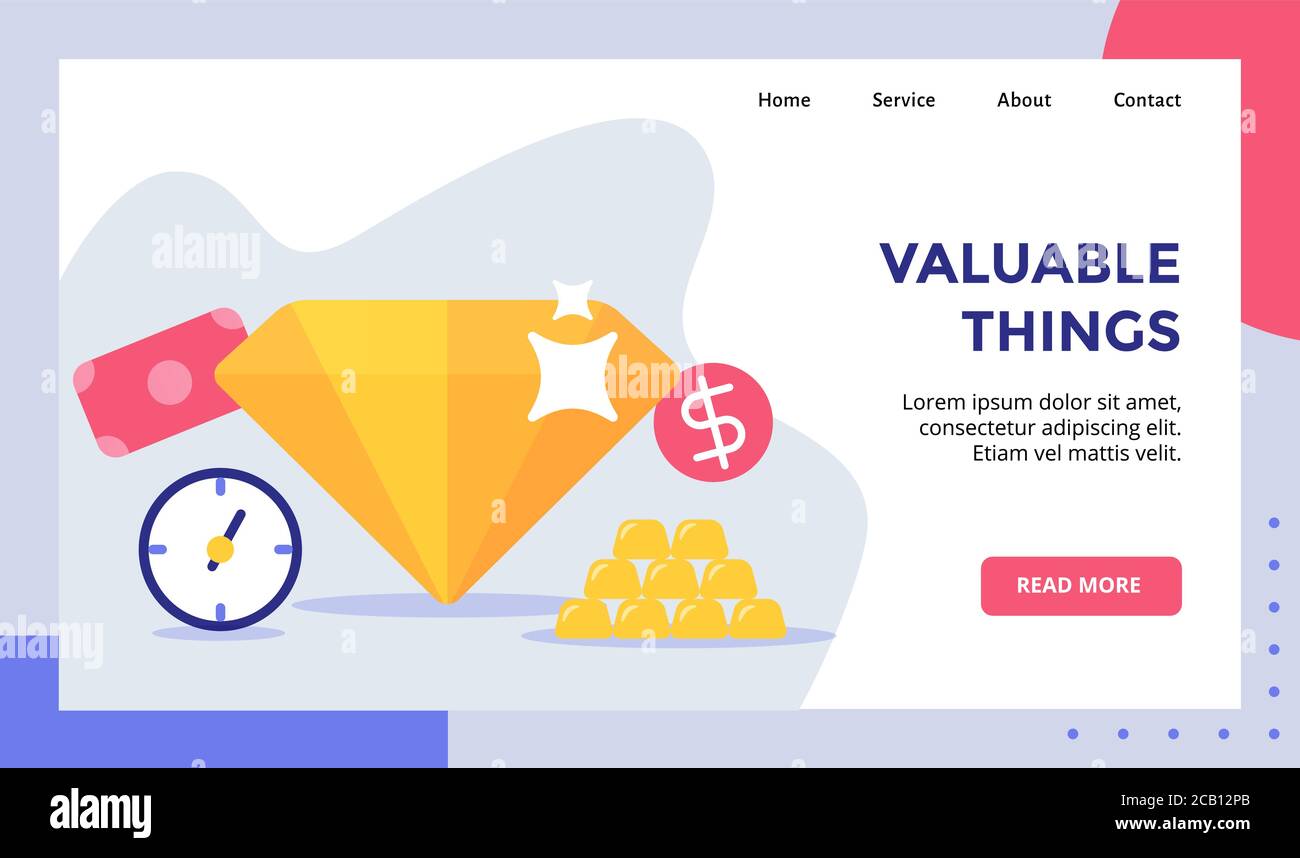Valuable things shiny diamond campaign for web website home homepage ...
