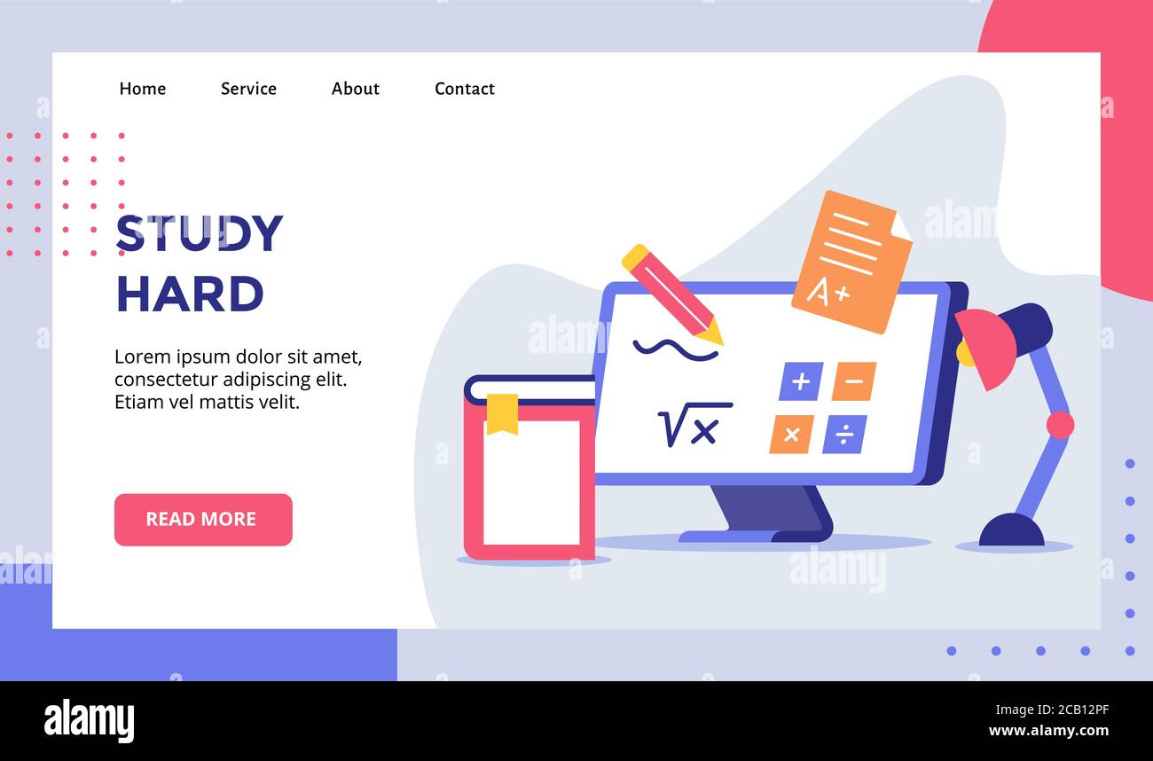 Study hard pencil on monitor computer formula plus minus campaign for ...