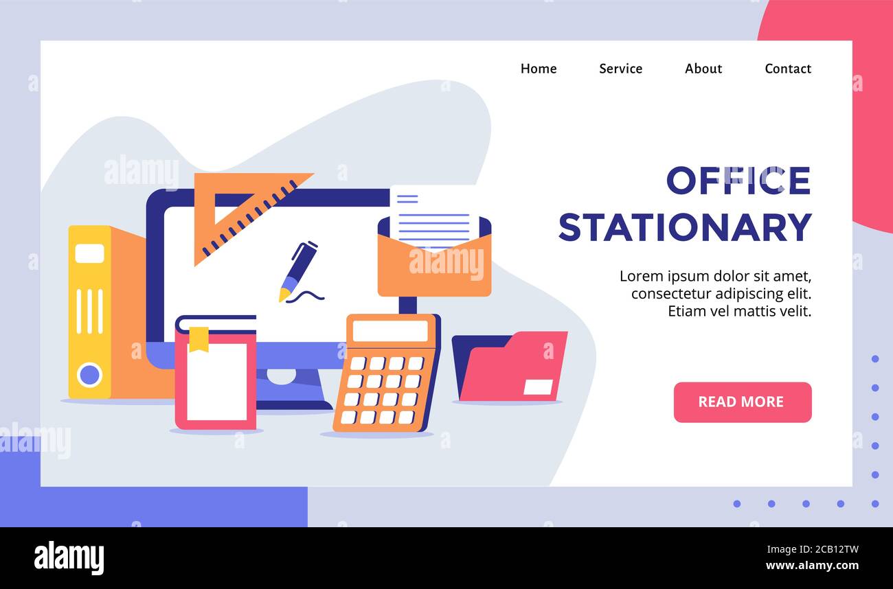 Office stationary computer campaign for web website home homepage ...