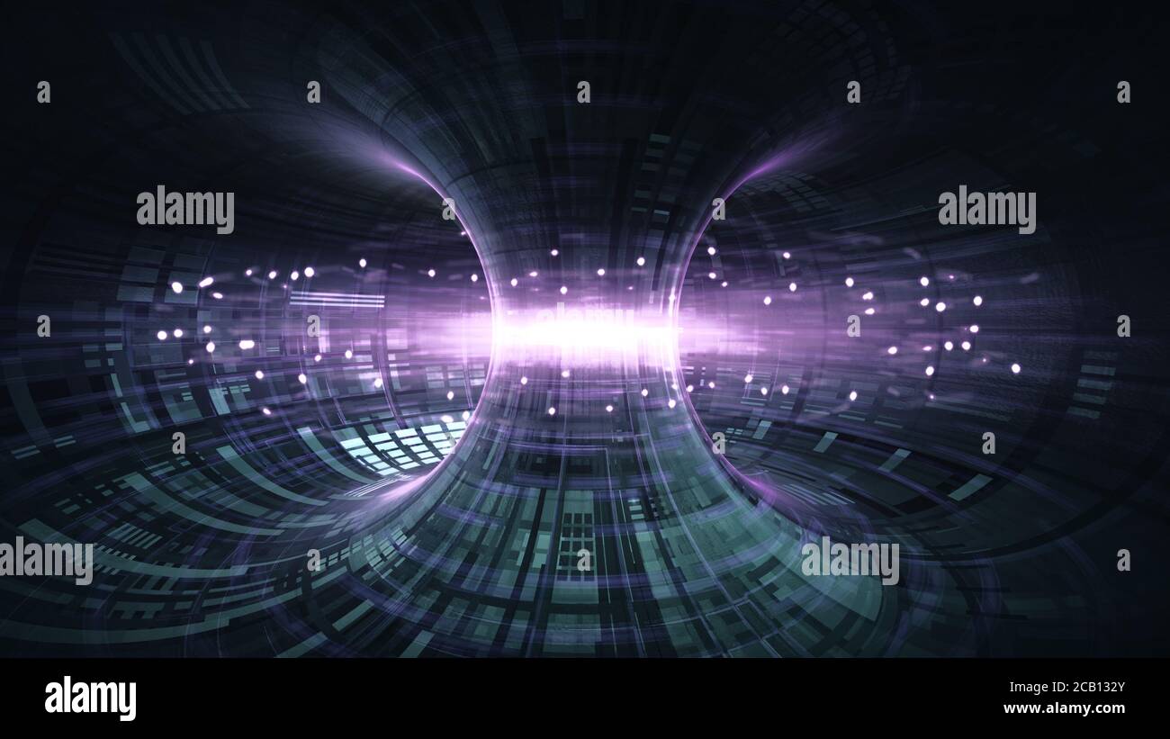 High Energy Particles Flow Through A Tokamak Or Doughnut-Shaped Device ...