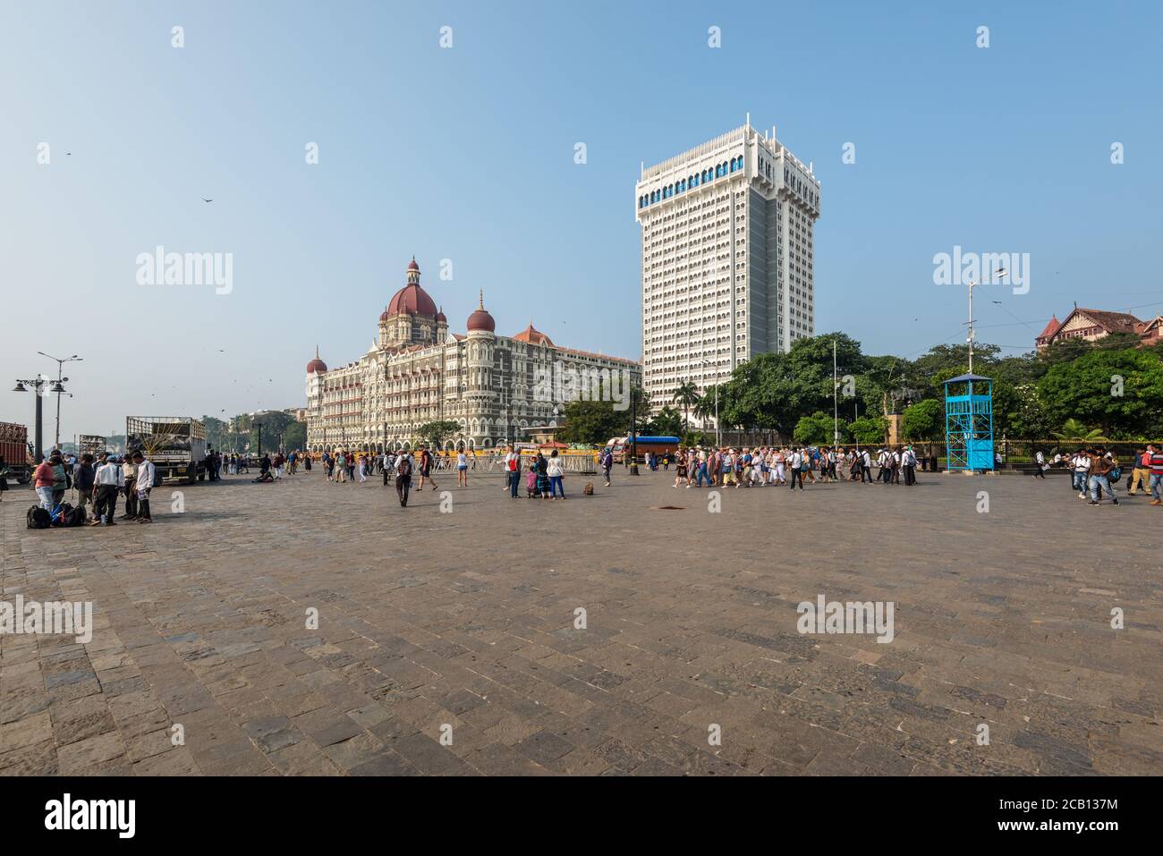 Mumbai, India - November 22, 2019: Tourists in the square in front of ...