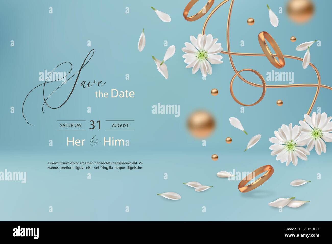 Celebration marriage concept floral Stock Vector Images - Alamy