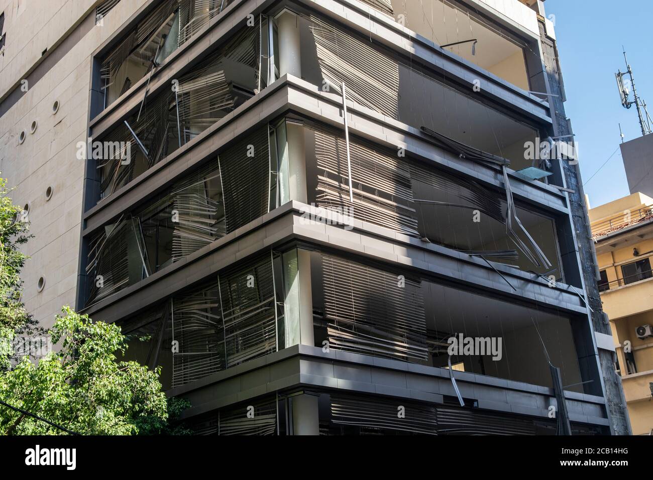 Beirut explosion debris hi-res stock photography and images - Alamy