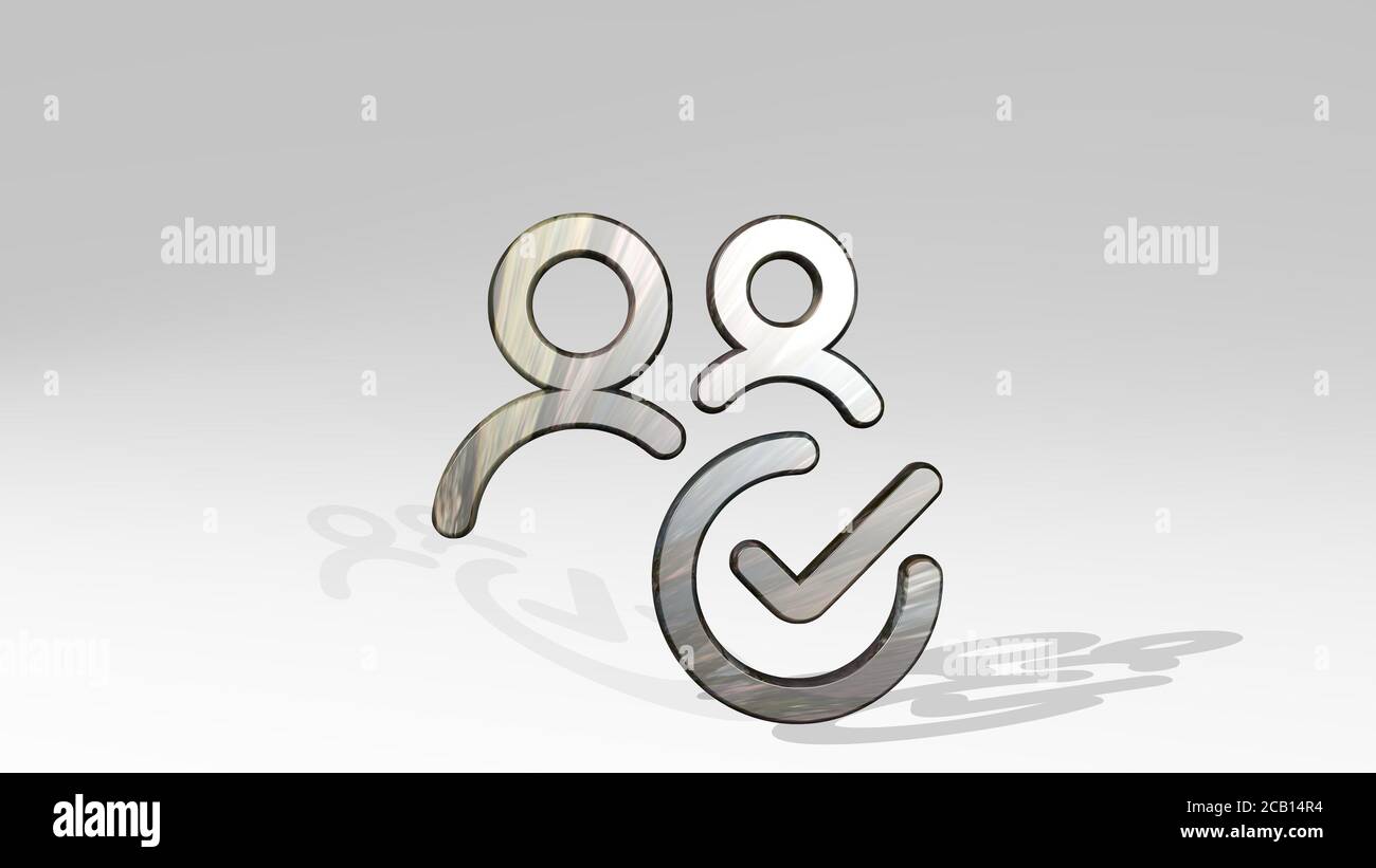 MULTIPLE ACTIONS CHECK 3D icon standing on the floor. 3D illustration ...