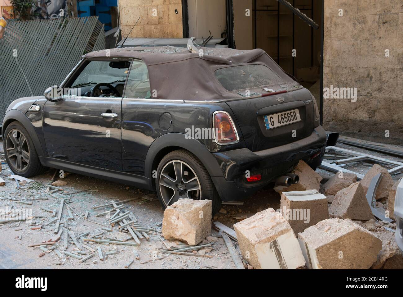 Damage from huge blast that devastated Beirut on the detonation of ...