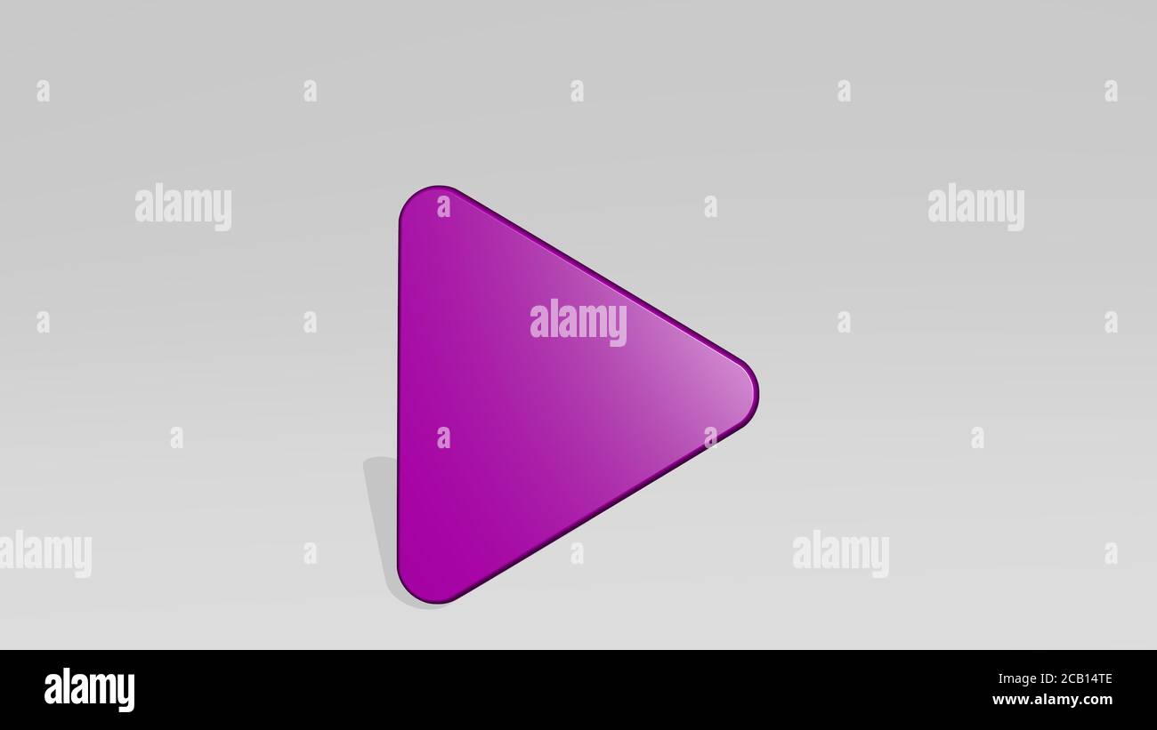 arrow button right 3D icon casting shadow. 3D illustration. background ...