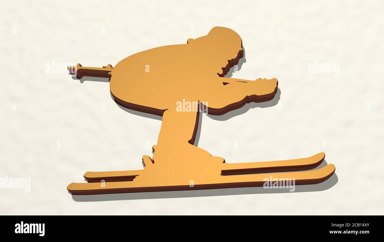 athletic sport activity 3D drawing icon. 3D illustration. athlete and ...