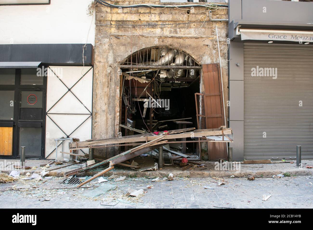 Damage from huge blast that devastated Beirut on the detonation of ...