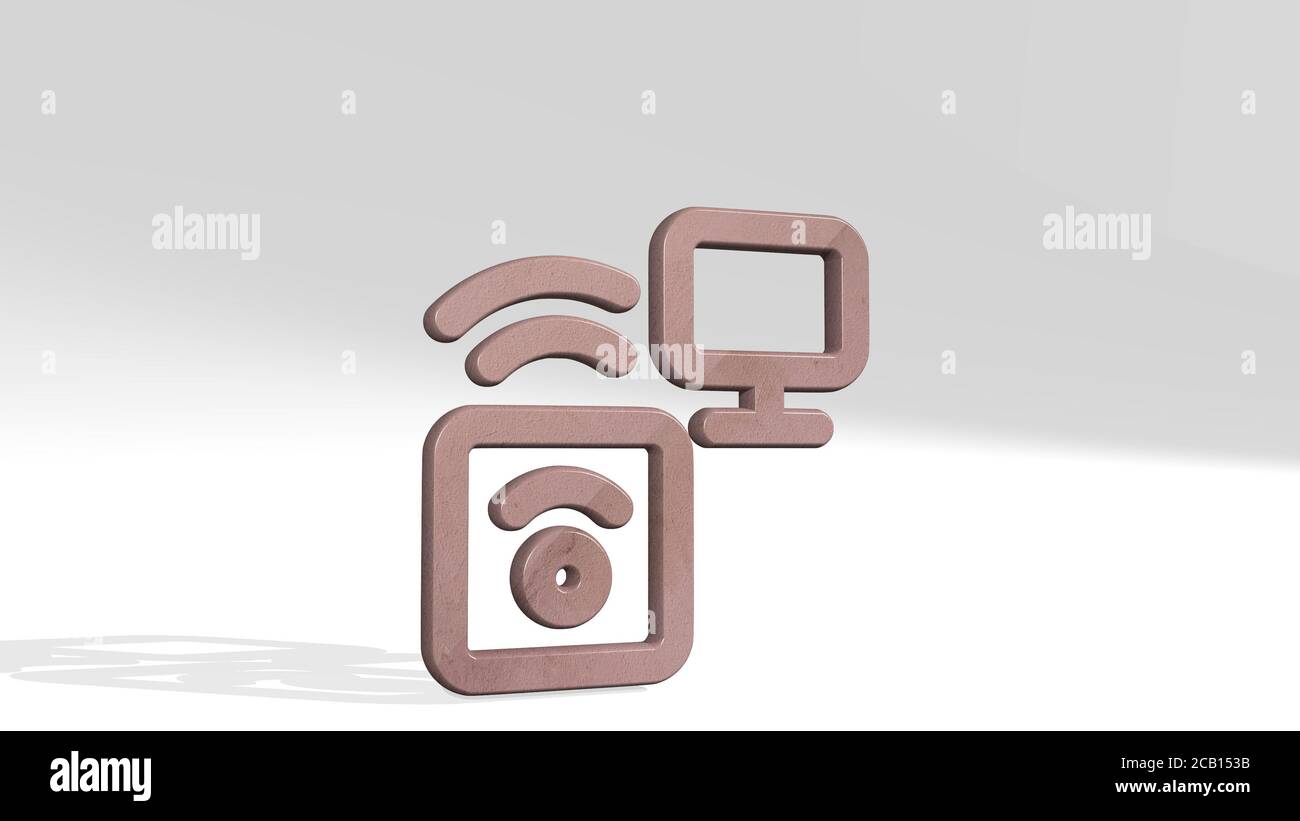 beacon remote monitor 3D icon standing on the floor. 3D illustration ...