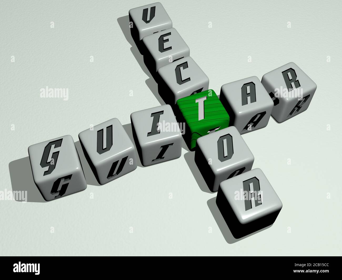 guitar vector crossword by cubic dice letters. 3D illustration ...