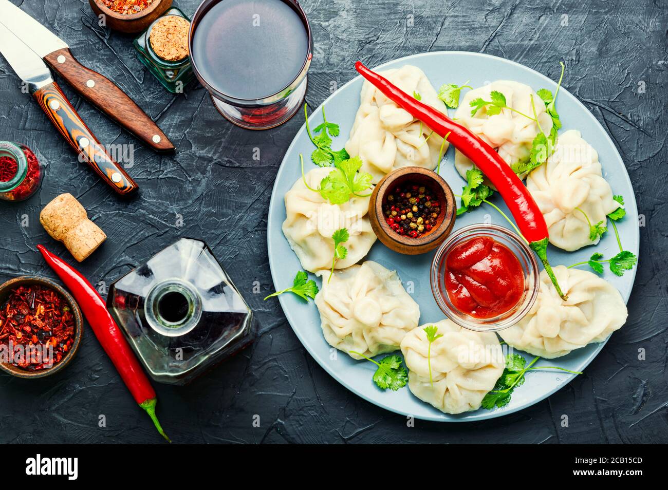Georgian cuisine portion khinkali hi-res stock photography and images ...