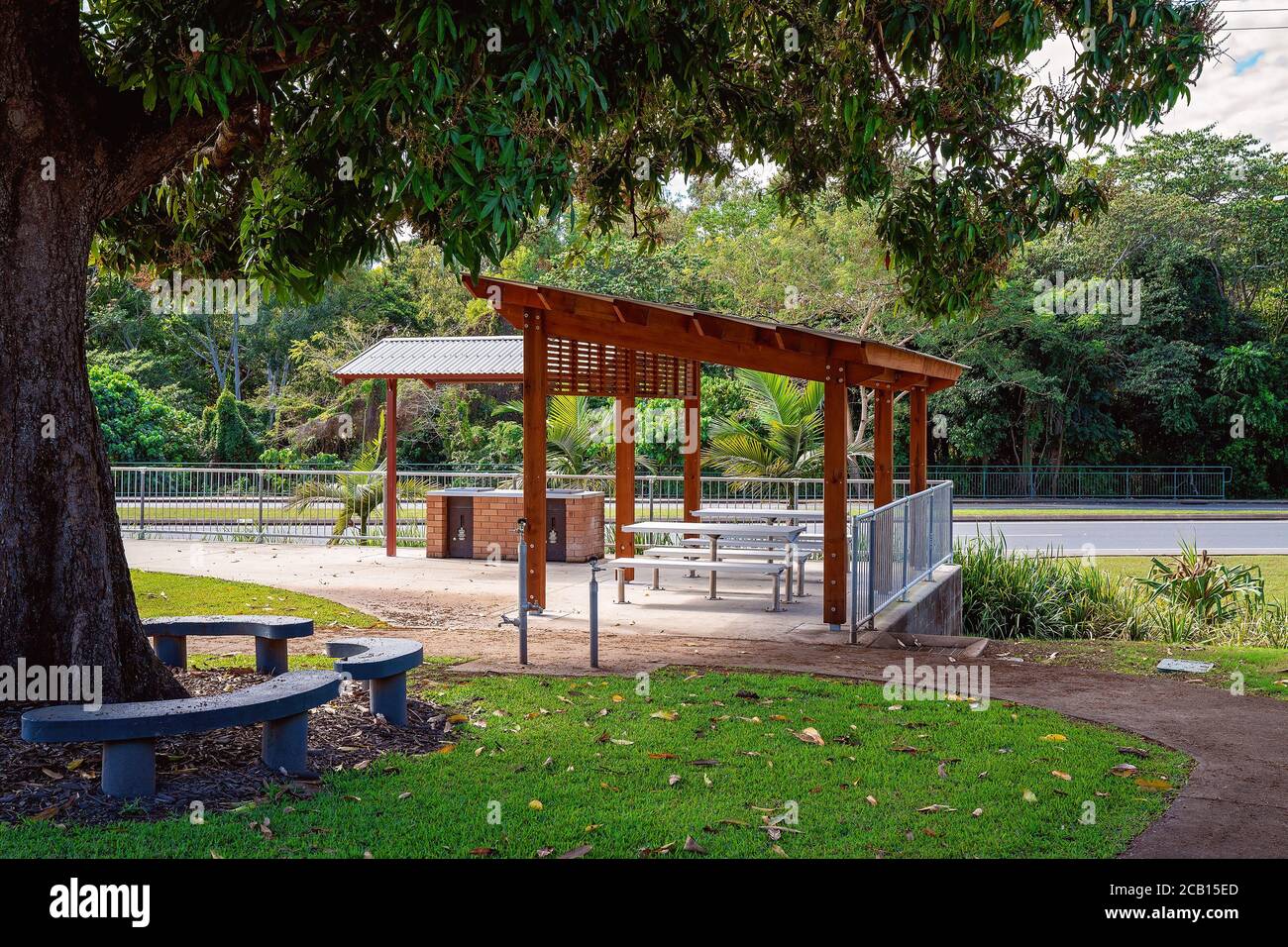A roadside public picnic area with barbecue Stock Photo - Alamy